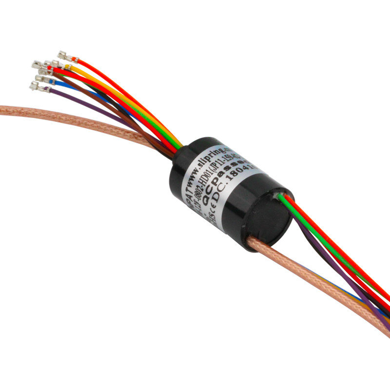 Miniature Capsule HD Rotary Joint Slip Ring Transferring HD Video Signal for Video Surveillance