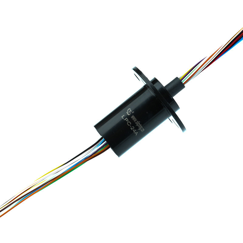 24 Circuits Slip Ring with Flexible Wires and Low Electrical Noise for Electrical Test Equipment
