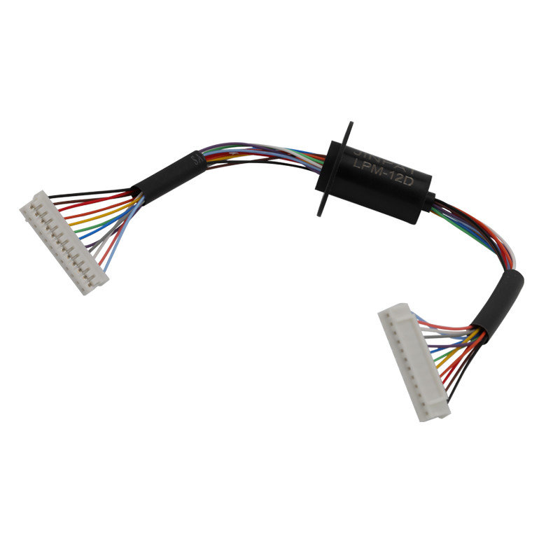 Electric Mini Capsule Slip Ring 12 Circuits with Engineering Plastic Housing for Cable Reel