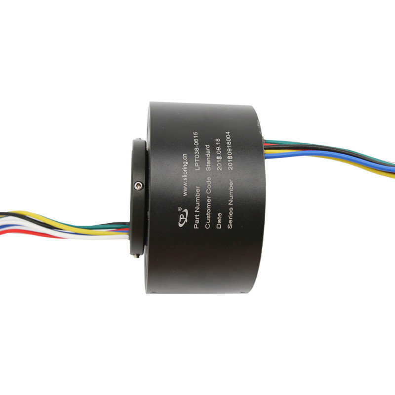 Through hole slip ring 6 circuit 15A long life free maintenance through hole diameter 38.1mm