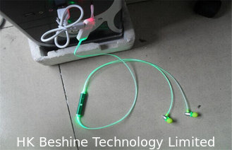 LED Lighting Earphone With USB Charger Cable For Cellphone / Mobile / MP3 4