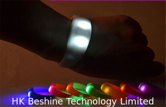 Rubber Shake Activated Motion Sensor Wristband With LED Lighting