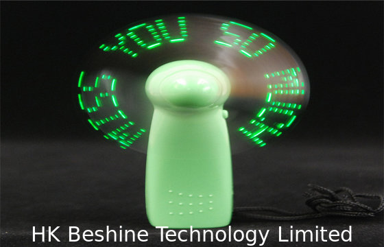 Handy Red Glitter LED Flashing Fan With Safe And Soft Nylon Blades / LED Computer Fan