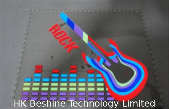 Rock Music Guitar Lighting Up El Car Sticker For Rear Window Multi - color