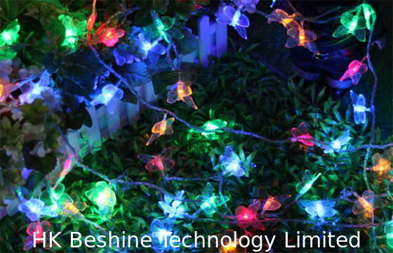 Low Power Copper Blue LED String Light 110V 30mm , Christmas LED String Lights