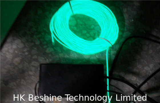 Waterproof Neon Green EL Lighting Wire 3.2mm EL Illuminant Rope