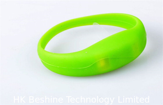 Rubber Shake Activated Motion Sensor Wristband With LED Lighting