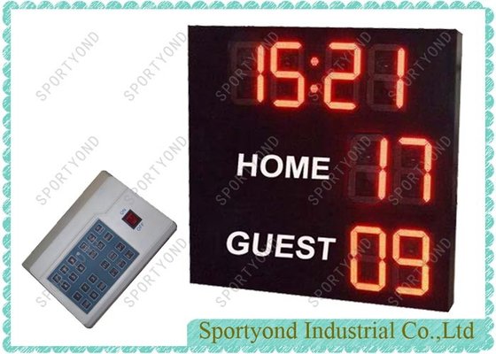 Wireless Electronic Football Scoreboard , Led Soccer Game Score Board AC 100V - 240V