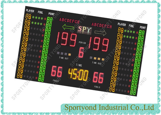 Big LED Electronic Basketball Scoreboard With Wireless Control 4m x 2m High Brightness