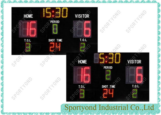 Electronic Water Polo Scoreboard With Led Shot Clock Display , Aluminum Housing