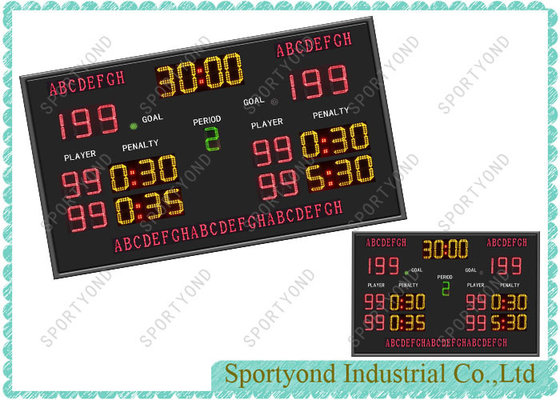 Indoor Led Electronic Hockey Scoreboards With Advertising Message Display