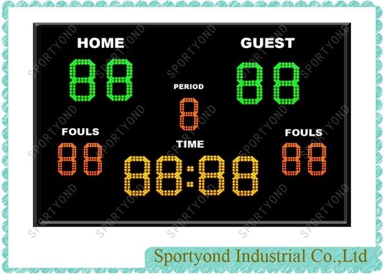 Portable LED Outdoor Indoor Football Electronic Scoreboard , Soccer Scores Timer
