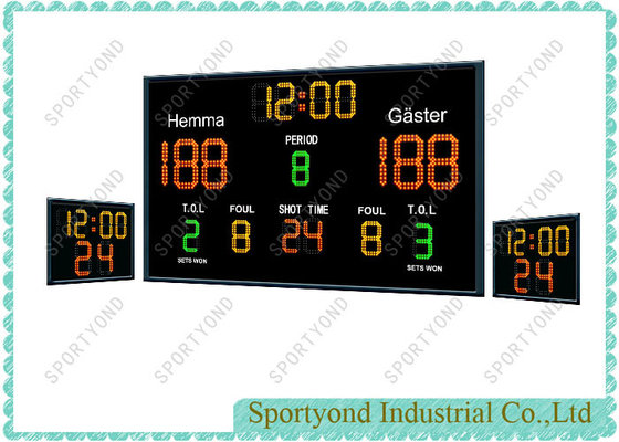 Multi Sport Electronic Basketball Scoreboard Remote Control , Shot Clock Built In