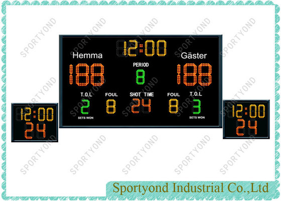 Multi Sport Electronic Basketball Scoreboard Remote Control , Shot Clock Built In
