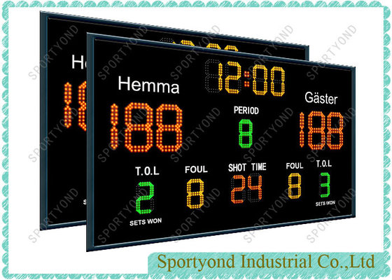 Multi Sport Electronic Basketball Scoreboard Remote Control , Shot Clock Built In