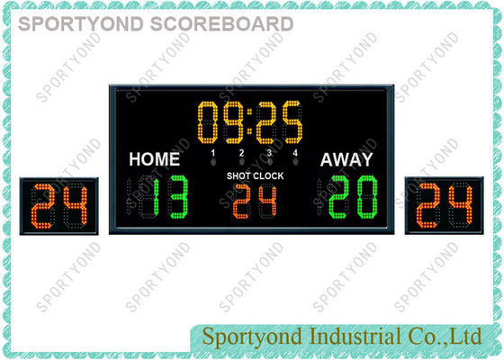 Wireless Remote Red Electronic Basketball Scoreboard / Basketball Timer