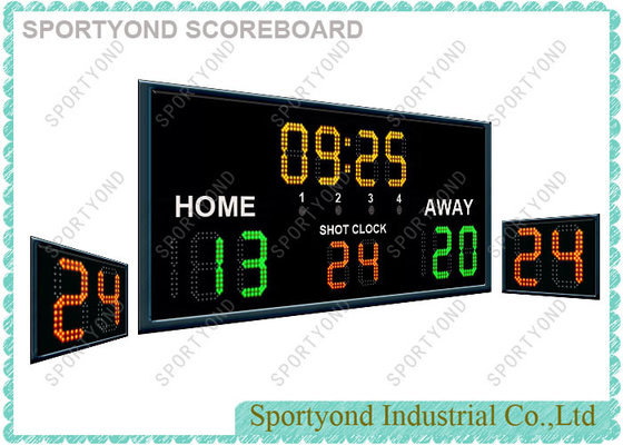 Wireless Remote Red Electronic Basketball Scoreboard / Basketball Timer
