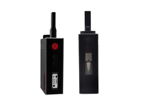 Black Atman Almighty V2 Electronic Dry Herb Vaporizer Inside Grinder Design