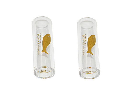 Clear Pyrex Glass Smoking Accessories / Atman King Goldenfish Smoking Pipe For Dry Herb