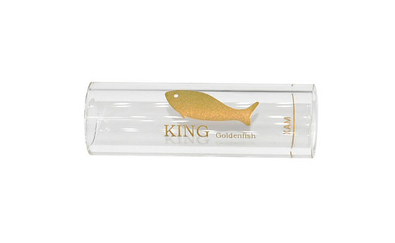 Clear Pyrex Glass Smoking Accessories / Atman King Goldenfish Smoking Pipe For Dry Herb