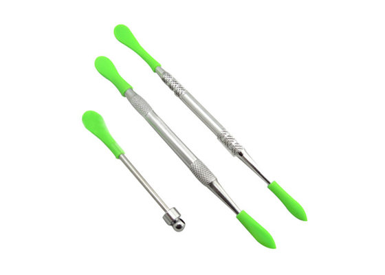 Three Length Stainless Steel Dab Tool With Silicone Tips Anti - Scratch