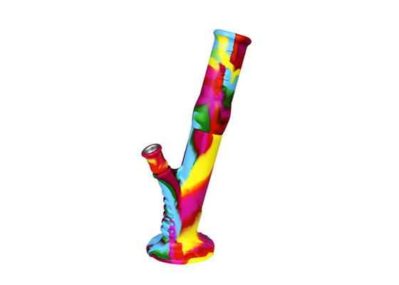 12' 2 Parts Silicone Water Pipe Comes With Glass Bowl Silicone Pipe
