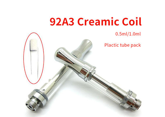 Silver Color CBD Oil Vaporizer Top Filling Design With Round Mouthpiece