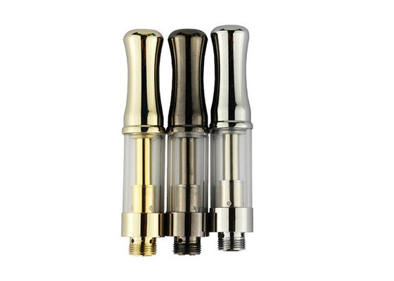 Silver Color CBD Oil Vaporizer Top Filling Design With Round Mouthpiece
