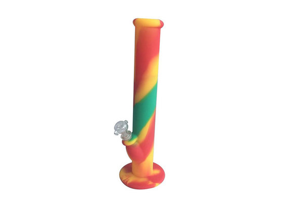 13" One Piece Design Silicone Water Pipe 390g with Glass Bowl Green