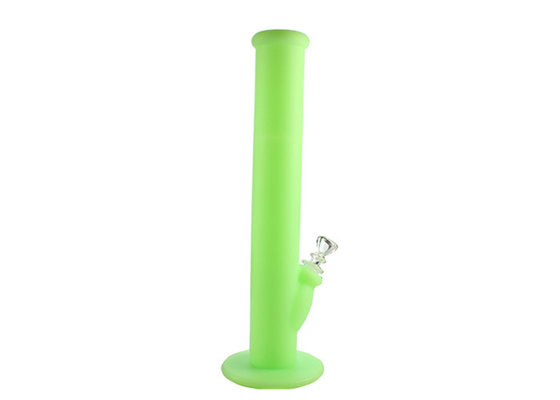 13" One Piece Design Silicone Water Pipe 390g with Glass Bowl Green