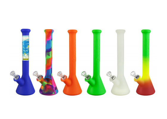 Unbreakable Silicone Smoking Pipe / Standard Water Hand Pipe Non - Toxic