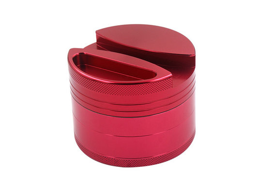 260 G Weight Aluminum Alloy Herb Grinder / 4 Layers Weed Grinder 56 * 73 Mm