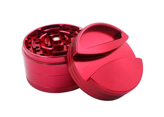 260 G Weight Aluminum Alloy Herb Grinder / 4 Layers Weed Grinder 56 * 73 Mm