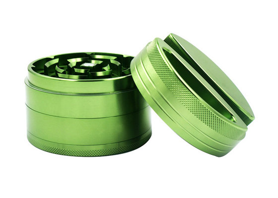 260 G Weight Aluminum Alloy Herb Grinder / 4 Layers Weed Grinder 56 * 73 Mm
