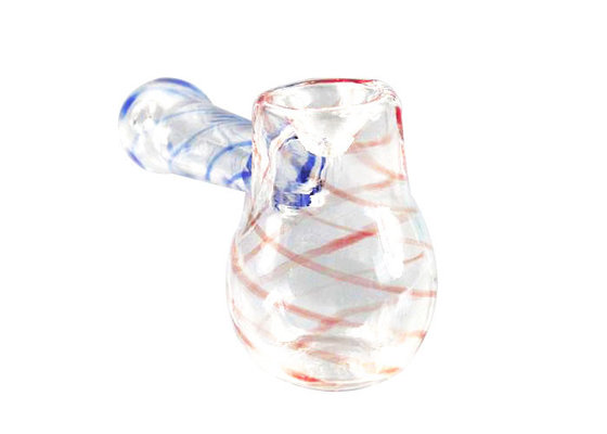 Smoking Dogo Twisty Glass Pipe / Glass Spoon Pipes With Hammer Shaped