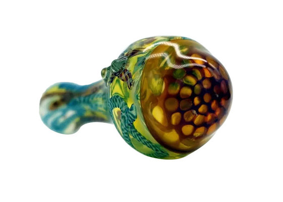 Beautiful Color Durable Twisty Glass Pipe / Tobacco Smoking Pipe For Smoking