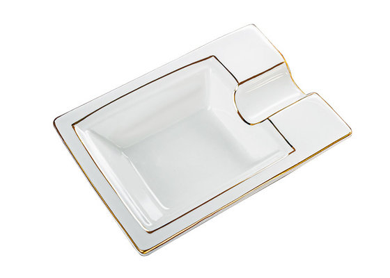 Mini Portable Ceramic Smoking Accessories / Tobacco Cigar Ashtray With 4 Colors