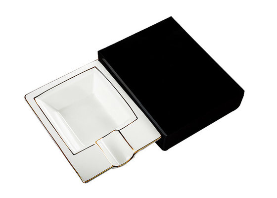 Mini Portable Ceramic Smoking Accessories / Tobacco Cigar Ashtray With 4 Colors