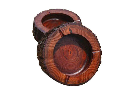 Elegant Idea Retro Smoking Accessories Natural Wooden Ashtray Pure Wood Bark