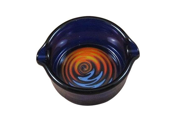 Eco - Friendly Food Glass Cigar Ashtray Special Design With Dish Shape