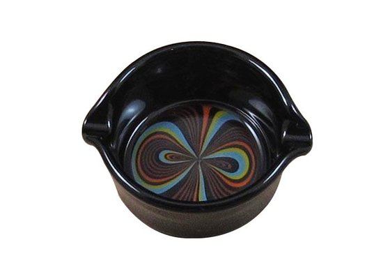 Eco - Friendly Food Glass Cigar Ashtray Special Design With Dish Shape