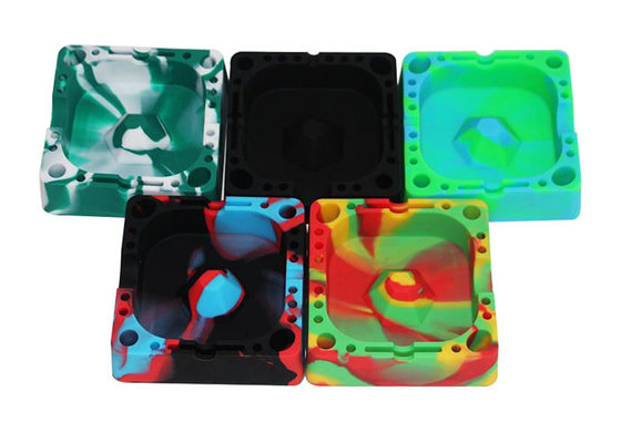 High Temperature Silicone Cigarette Ashtray Round Shape For Holding Cigar Ash