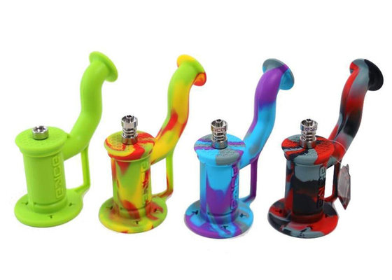 Portable Silicone with Titanium Nail/Silicone Cap and Stainless steel dabber Kits,Use WAX,Multiple colors