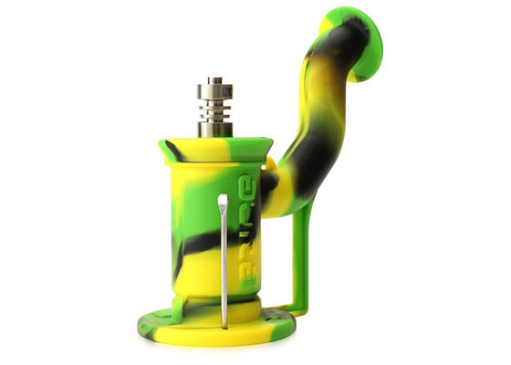 Portable Silicone with Titanium Nail/Silicone Cap and Stainless steel dabber Kits,Use WAX,Multiple colors