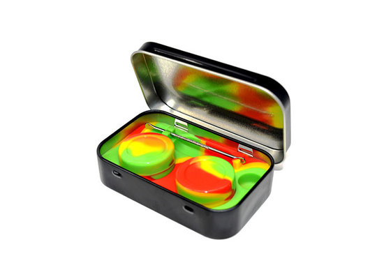 Silicone Wax Container 4 IN 1 Smoking Accessory Silicone Wax Jar Colorful