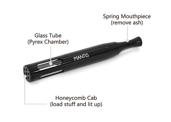 Mechanical Metal Smoking Twisty Glass Pipe Atman Mantis For Dry Herb Tobacco