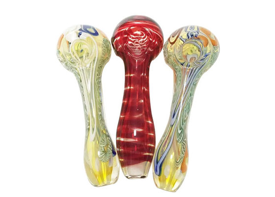 Colorful Appearance Twisty Glass Pipe Beauty And Durable 100% No Burning Smell