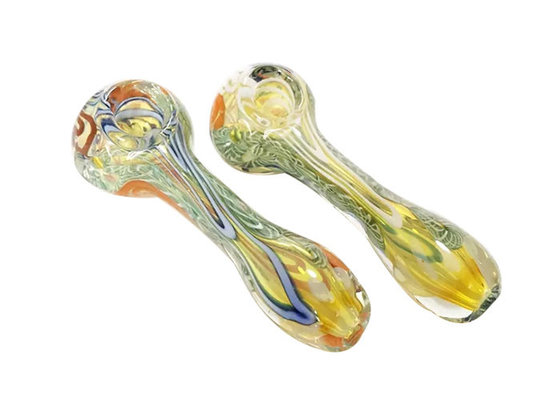 Colorful Appearance Twisty Glass Pipe Beauty And Durable 100% No Burning Smell