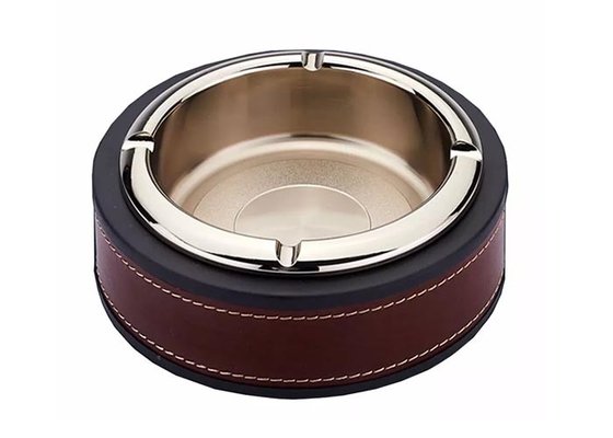 Stainless Steel Smoking Accessories / Metal Tabletop Ashtray High Grade