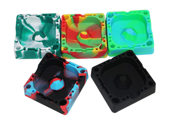 High Temperature Silicone Cigarette Ashtray Round Shape For Holding Cigar Ash